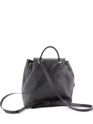 LOUIS VUITTON Montsouris Nm Monogram Empreinte Leather Pm Backpack - Black