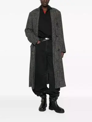 MARANT ETOILE Double-breasted Textured Coat