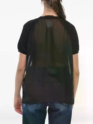 Dsquared2 Icon Rhinestone Embellished Sheer T-shirt