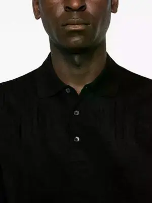 FERRANTE Long-sleeve Buttoned Polo Shirt