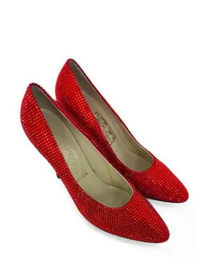 FERRAGAMO Crystal-embellished Stiletto Pumps