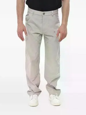 FERRAGAMO Cotton-blend Logo Button Pants
