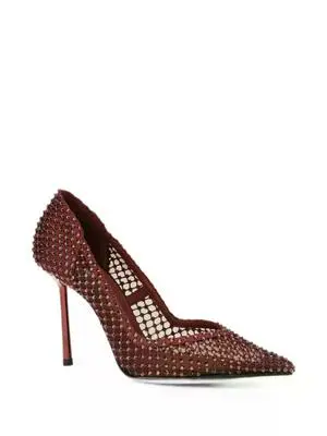 LE SILLA Gilda Crystal-embellished Mesh Pumps