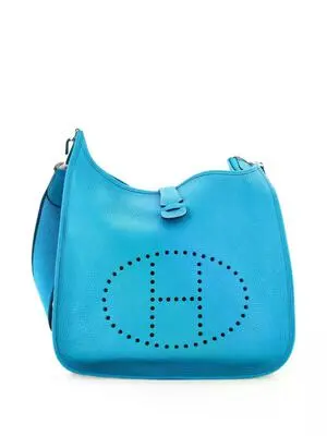 Hermès Evelyne Bag Gen Iii Clemence Gm Crossbody Bag - Blue