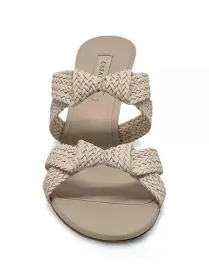 Casadei Julia Mariposa Woven Knotted Sandals