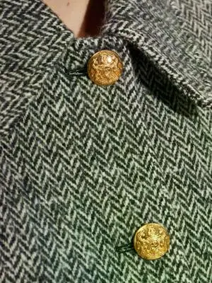 Valentino Garavani Herringbone Pattern Cropped Jacket