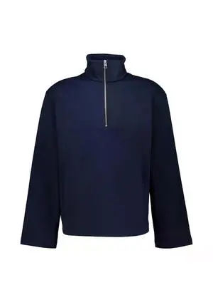Commas Quarter-zip Long-sleeve Sweater - Blue