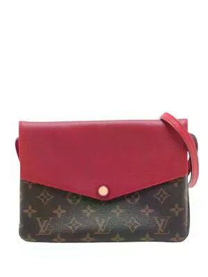 LOUIS VUITTON 2015 Monogram Twice Crossbody Bag - Brown