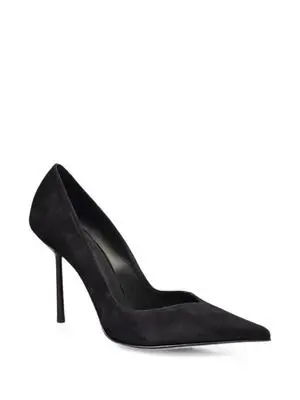 LE SILLA Petalo Pointed-toe Suede Pumps - Black