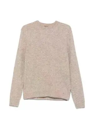 DONDUP Logo Plaque Crew-neck Sweater - Neutrals
