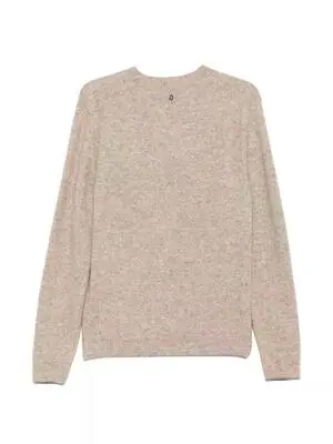 DONDUP Logo Plaque Crew Neck Sweater - Neutrals