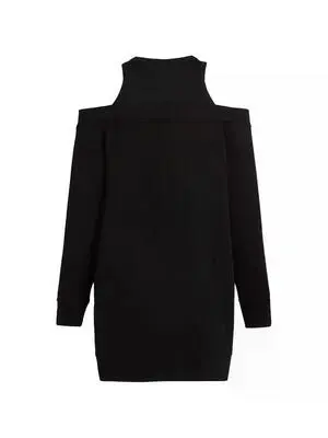 Karl Lagerfeld Cotton Cold-shoulder Sweat Dress