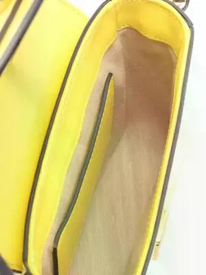 Chloé 2010s Crocodile-effect Leather Shoulder Bag - Yellow