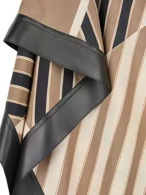 TOD'S Skirt In Silk With Leather Inserts