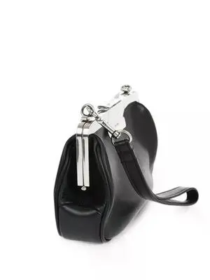Max Mara Snap-closure Leather Clutch Bag
