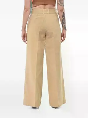 Off-White Wide-leg Tailored Trousers With Logo Embroidery