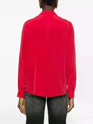 Pinko Silk Spread Collar Shirt