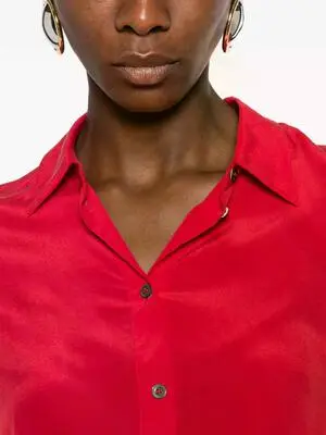 Pinko Silk Spread Collar Shirt
