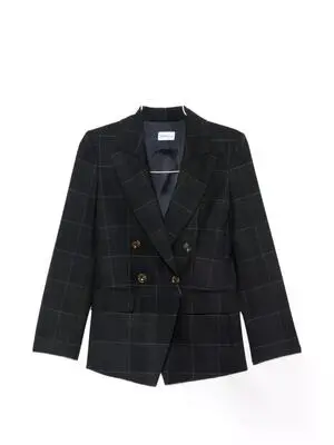 Marella Mllefedra Double-breasted Check-pattern Blazer - Blue