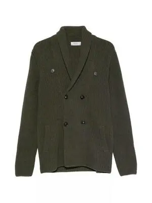 FERRANTE Double-breasted Cardigan - Green