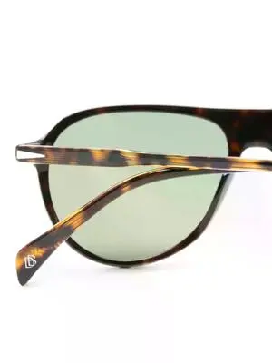 DB EYEWEAR BY DAVID BECKHAM Tortoiseshell-effect Rectangle-frame Sunglasses