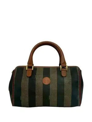 Fendi 20th Century Pequin Boston Bag - Brown