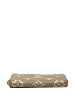 LOUIS VUITTON 2010-2026 Bicolor Monogram Empreinte Giant Zippy Wallet Long Wallets - Brown