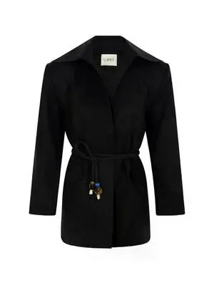 CAYET Beaded Rope Belt Linen Shirt
