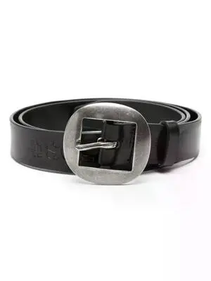 Dsquared2 Logo Debossed Leather Belt - Black