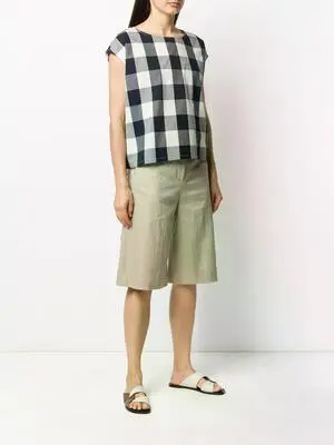 Woolrich Sleeveless Checked Poplin Top