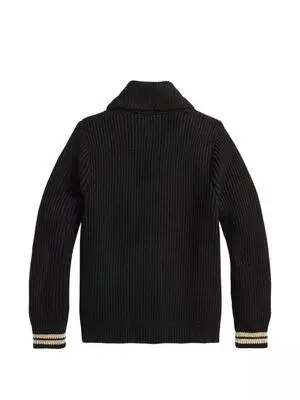 Ralph Lauren Skull-patch Shawl-collar Cardigan - Black