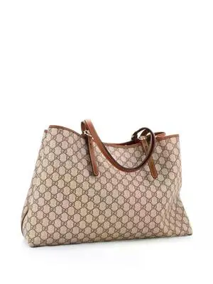Gucci Emblem Gg Coated Canvas Maxi Tote Bag