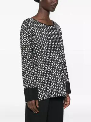 Marina Rinaldi Geometric Pattern Long-sleeve Sweater