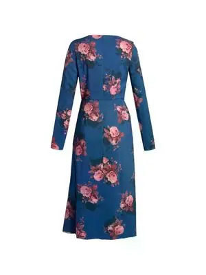 Erdem Floral-print Draped Dress