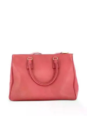 Prada Double Zip Lux Saffiano Leather Tote Bag
