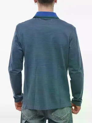 Off-White Logo-embroidered Striped Polo Shirt