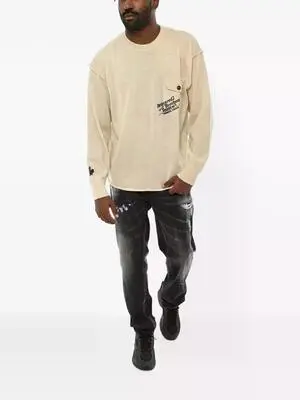 Dsquared2 Virgin Wool Crewneck Sweater With Print