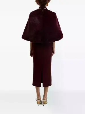 GEMY MAALOUF Embellished Faux-fur Bolero