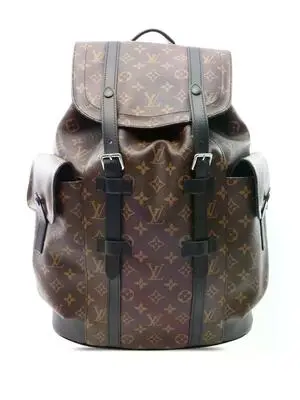 LOUIS VUITTON Monogram Macassar Christopher Mm Backpack - Brown