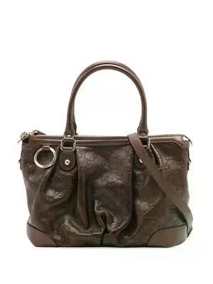 Gucci 2000-2015 Guccissima Sukey Satchel - Brown