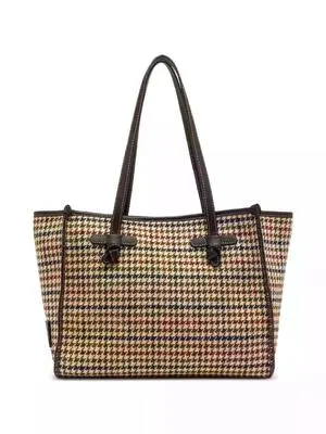 GIANNI CHIARINI Medium Houndstooth Tote Bag - Neutrals