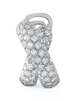 LB EXCLUSIVE 18k White Gold Diamond Crossover Earrings