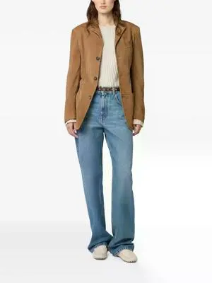 TOD'S Single-breasted Pashmy Suede Blazer