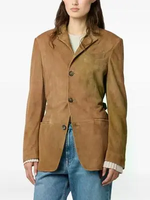 TOD'S Single-breasted Pashmy Suede Blazer