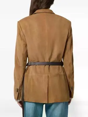 TOD'S Single-breasted Pashmy Suede Blazer