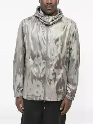 Alexander McQueen Logo-print Hooded Jacket - Grey
