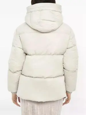 DIESEL® Down Puffer Jacket With Detachable Hood And Embroidered Logo