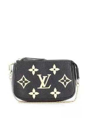 LOUIS VUITTON Pochette Accessoires Bicolor Monogram Empreinte Giant Mini Clutch Bag - Black