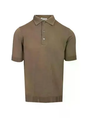 AL DUCA D’AOSTA 1902 Ribbed-trim Polo Shirt - Brown