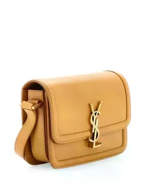 Saint Laurent Solferino Leather Small Crossbody Bag - Brown